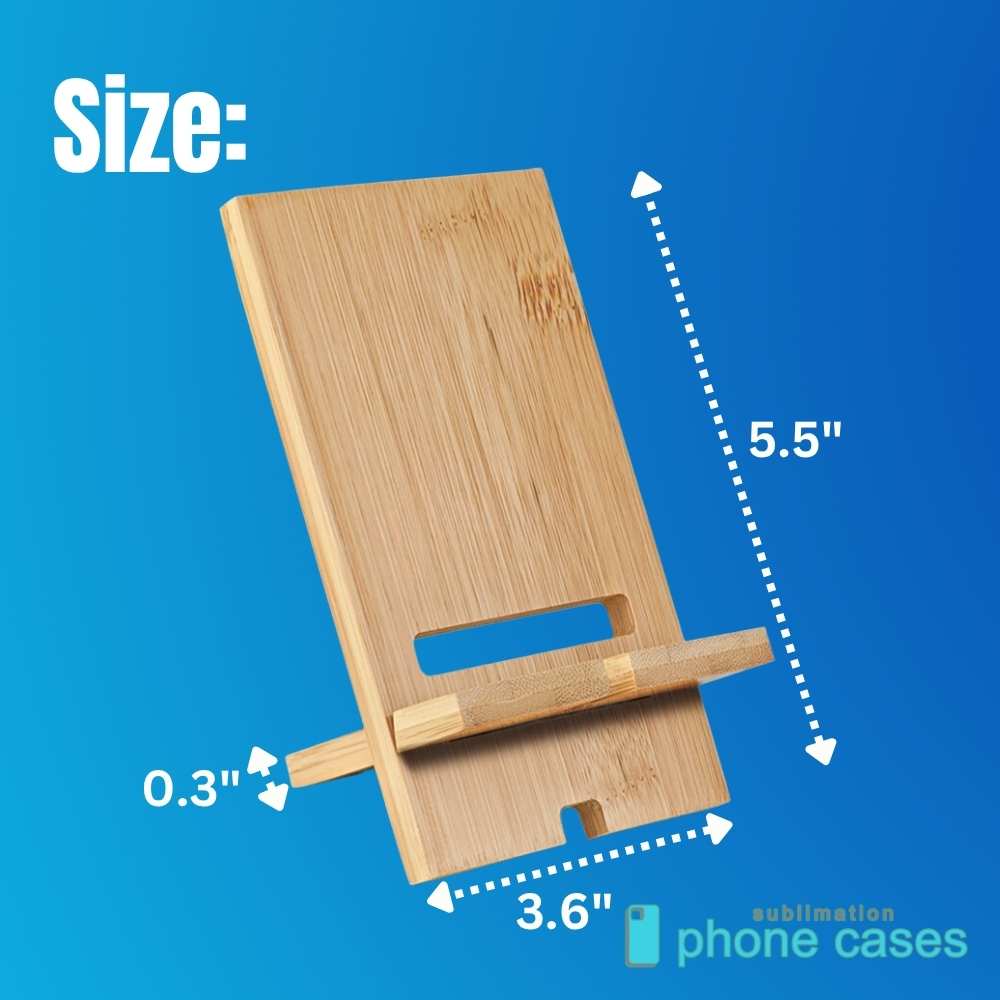 Bamboo Mobile Phone Stand Sublimation Blanks – Fits iPhone & Android ...