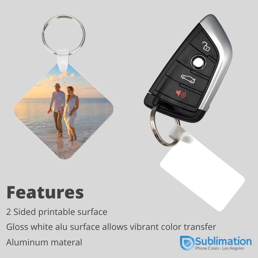 Sublimation Aluminum Keychain 2-Sided Blank Key tag Dye Printing - SPC ...